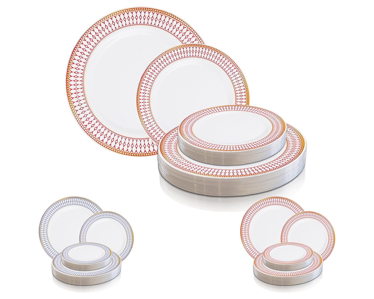 Elegant Disposable Plastic Plates, White Dinner Plates, Salad Plates ...