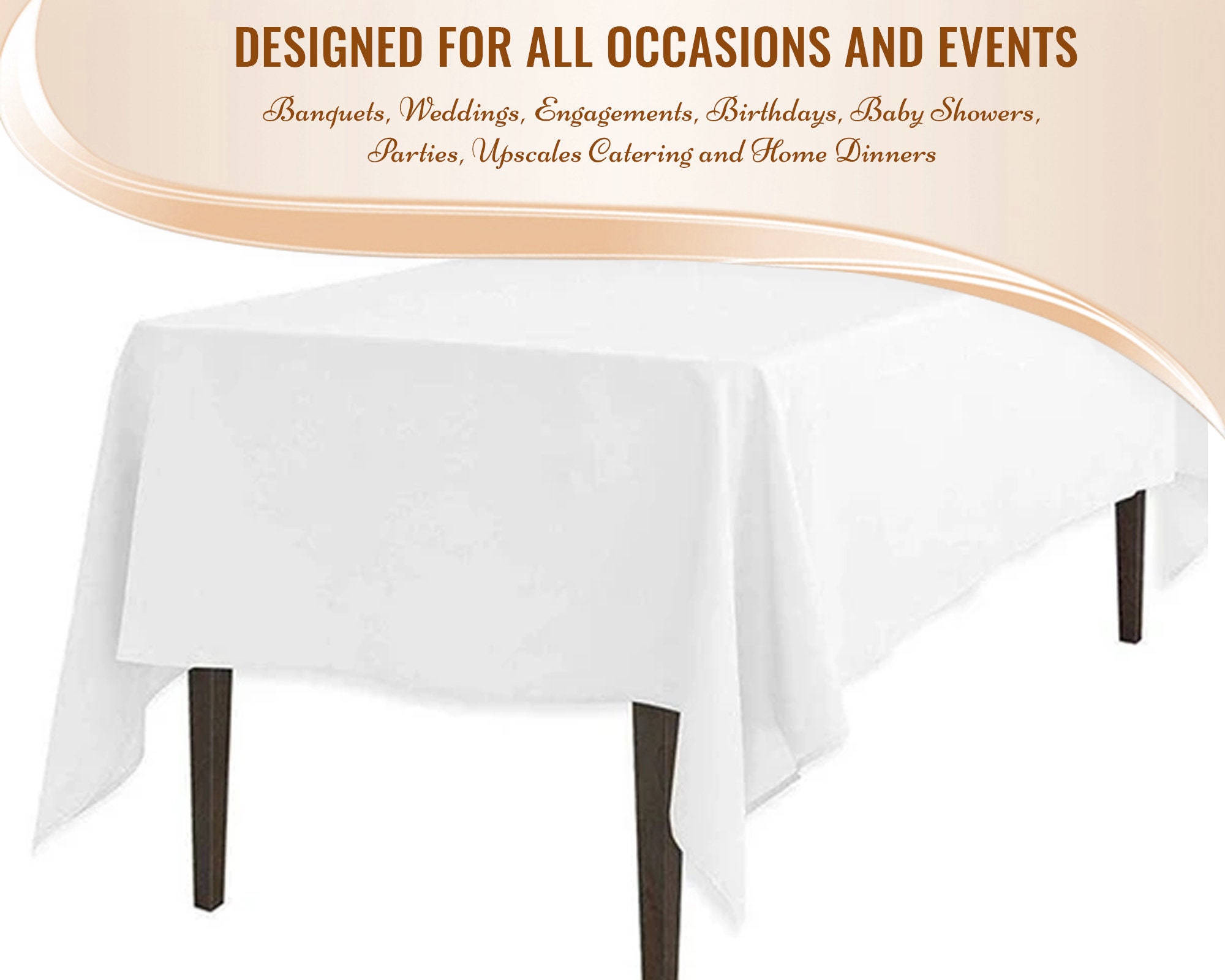 50 X 108 White Rectangular Linen-like Tablecloths - Etsy