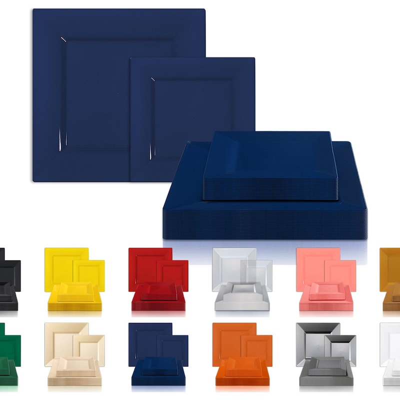 Reusable Plastic Plate Sets - Etsy