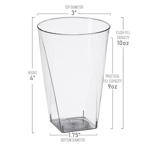 Clear Square Bottom Round Top Disposable Plastic Party Cups, Shot Cups ...