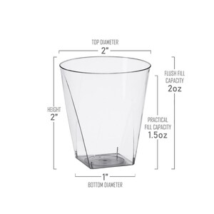 Clear Square Bottom Round Top Disposable Plastic Party Cups, Shot Cups ...
