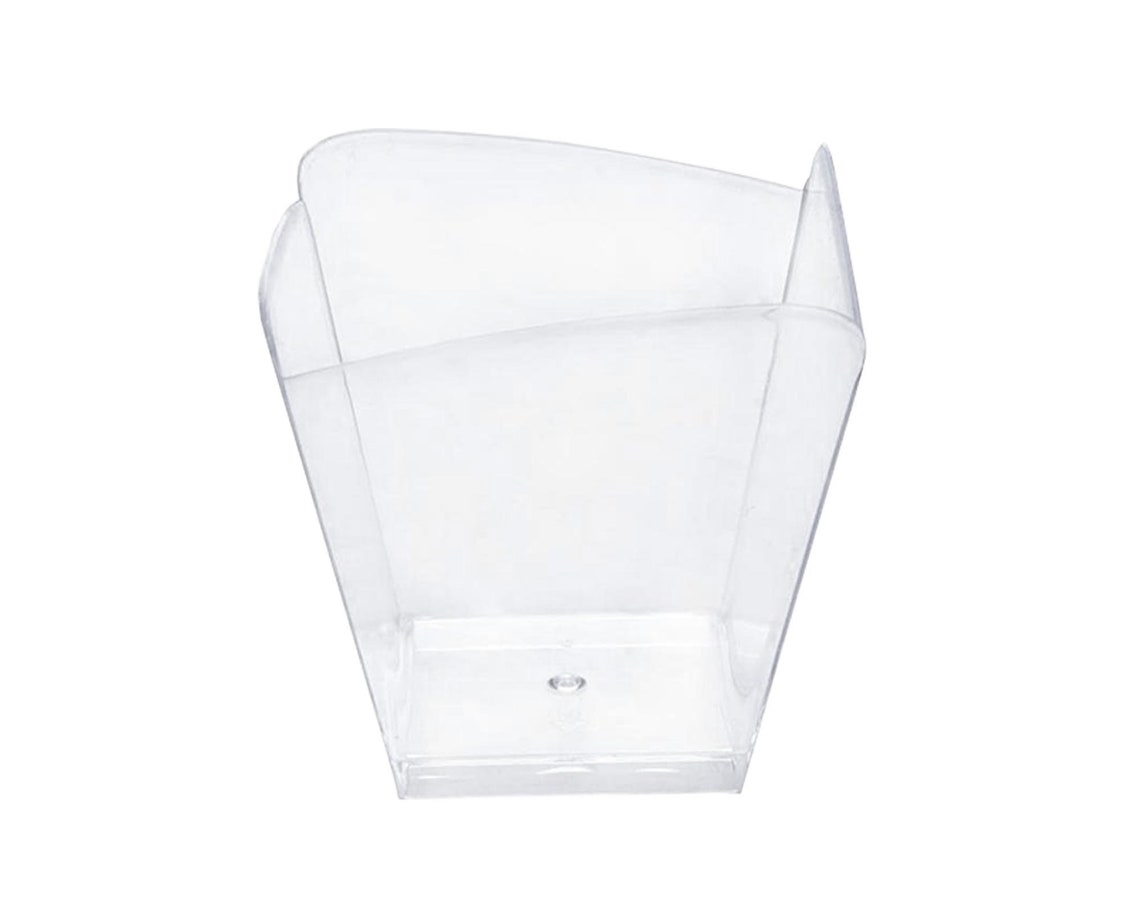 Clear Square Disposable Plastic Mini Sample Dessert Cups, Parfait Cups ...