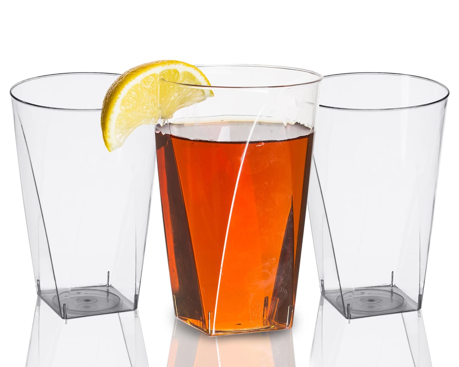 Clear Square Bottom Round Top Disposable Plastic Party Cups, Shot Cups ...