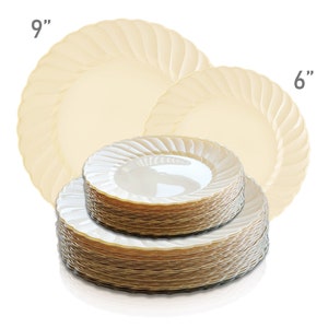 Classic Disposable Buffet Plates or Dessert Plates Plastic - Etsy
