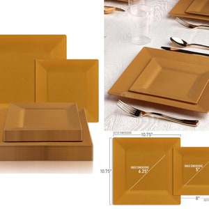 Large Square Dinner Plates or Salad Plates Modern Disposable - Etsy