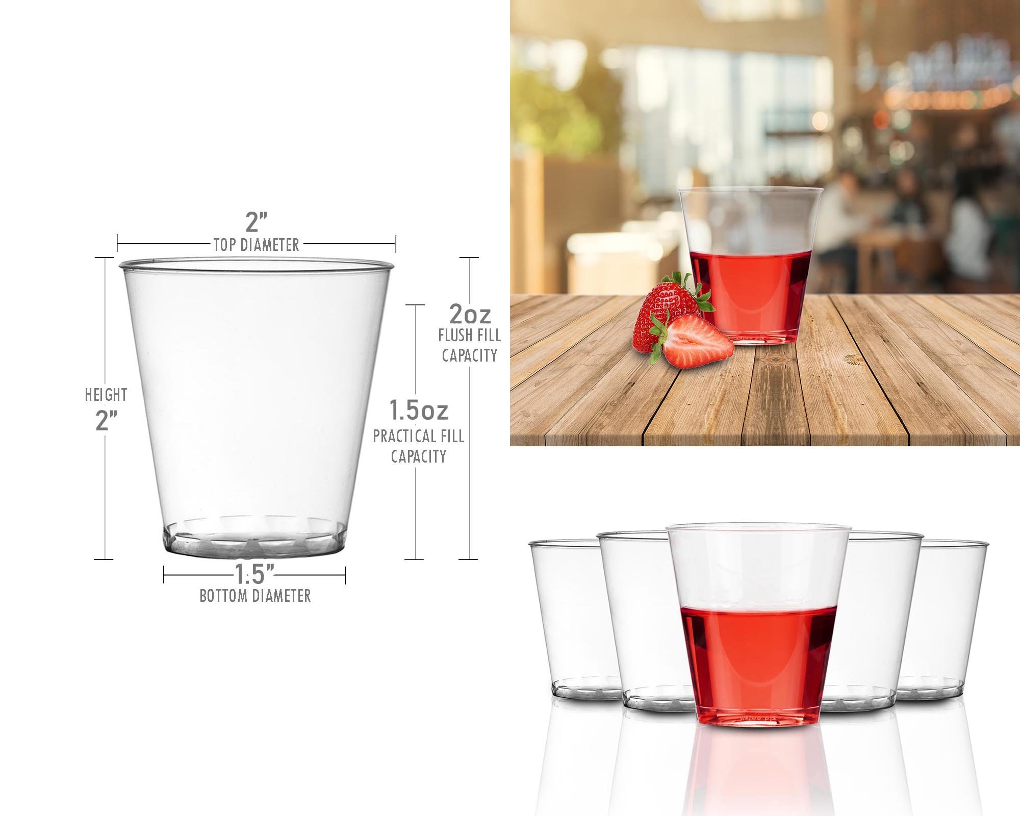 Crystal Clear Round Party Cups Disposable Plastic Cups Fancy - Etsy