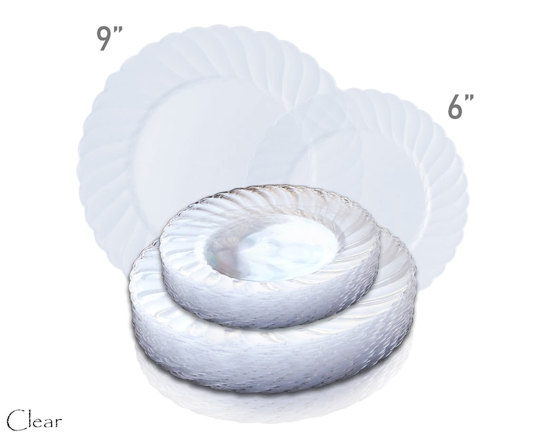 Classic Disposable Buffet Plates or Dessert Plates Plastic - Etsy