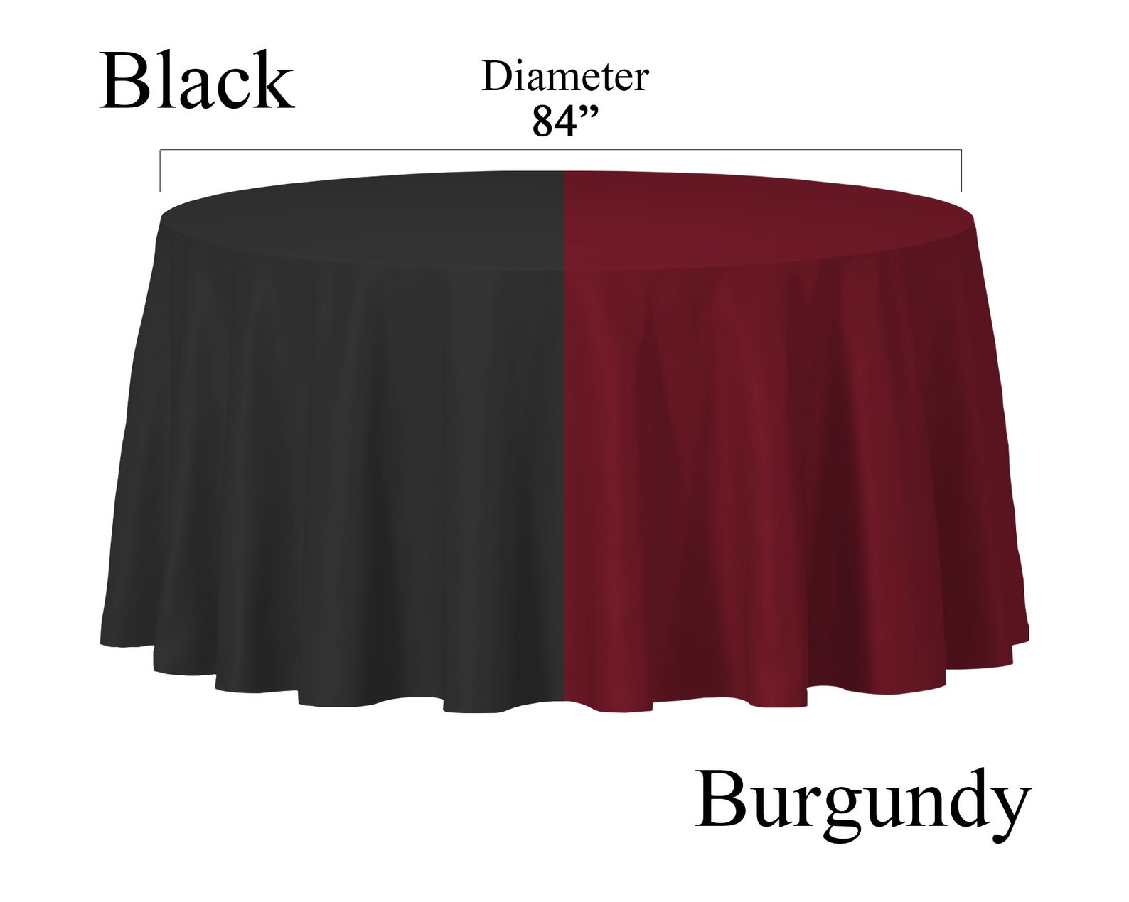 84" Elegant Solid Round Disposable Plastic Tablecloths - Circular ...