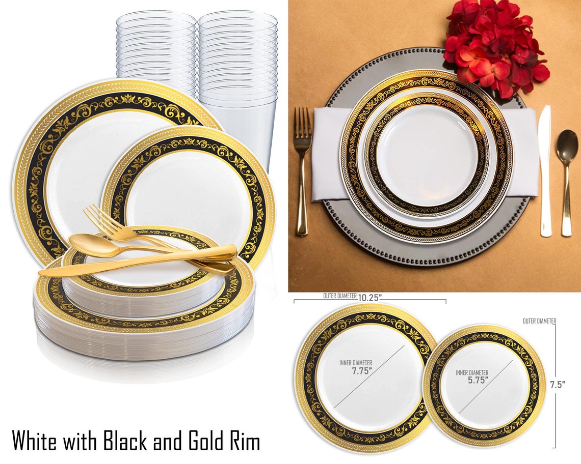 Vibrant Royal Dinnerware Party Package Disposable Plastic Set - Etsy