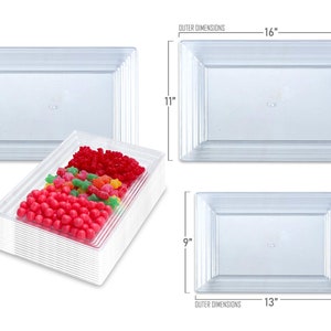 Groove Rectangular Serving Trays, Disposable Plastic Serving Trays ...