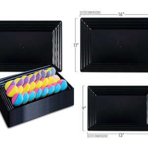 Groove Rectangular Serving Trays, Disposable Plastic Serving Trays ...
