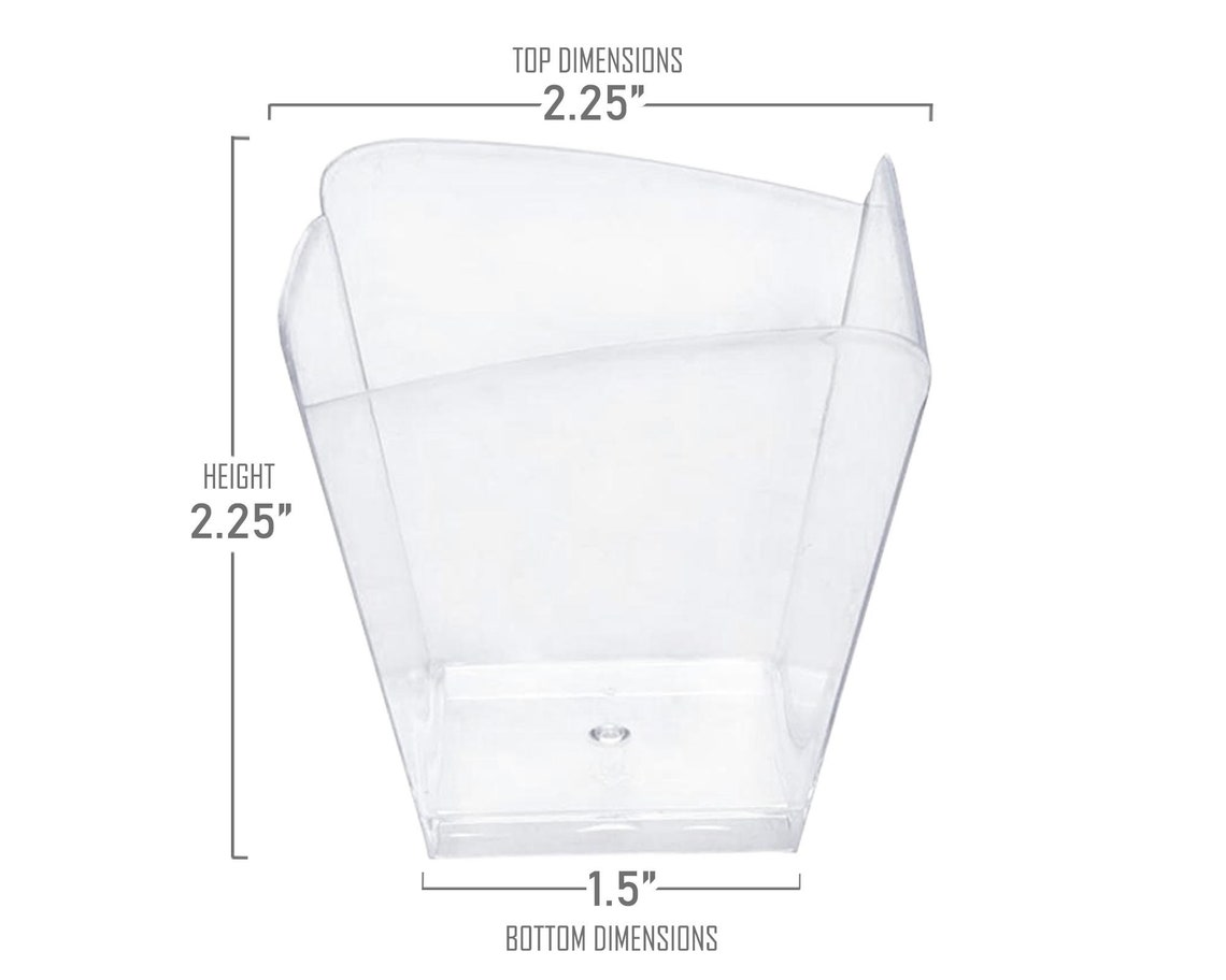 Clear Square Disposable Plastic Mini Sample Dessert Cups - Etsy