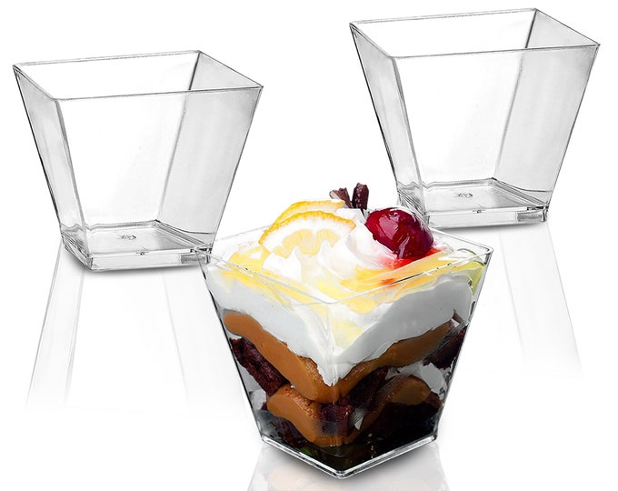 Crystal Clear Round Party Cups Disposable Plastic Cups Fancy - Etsy