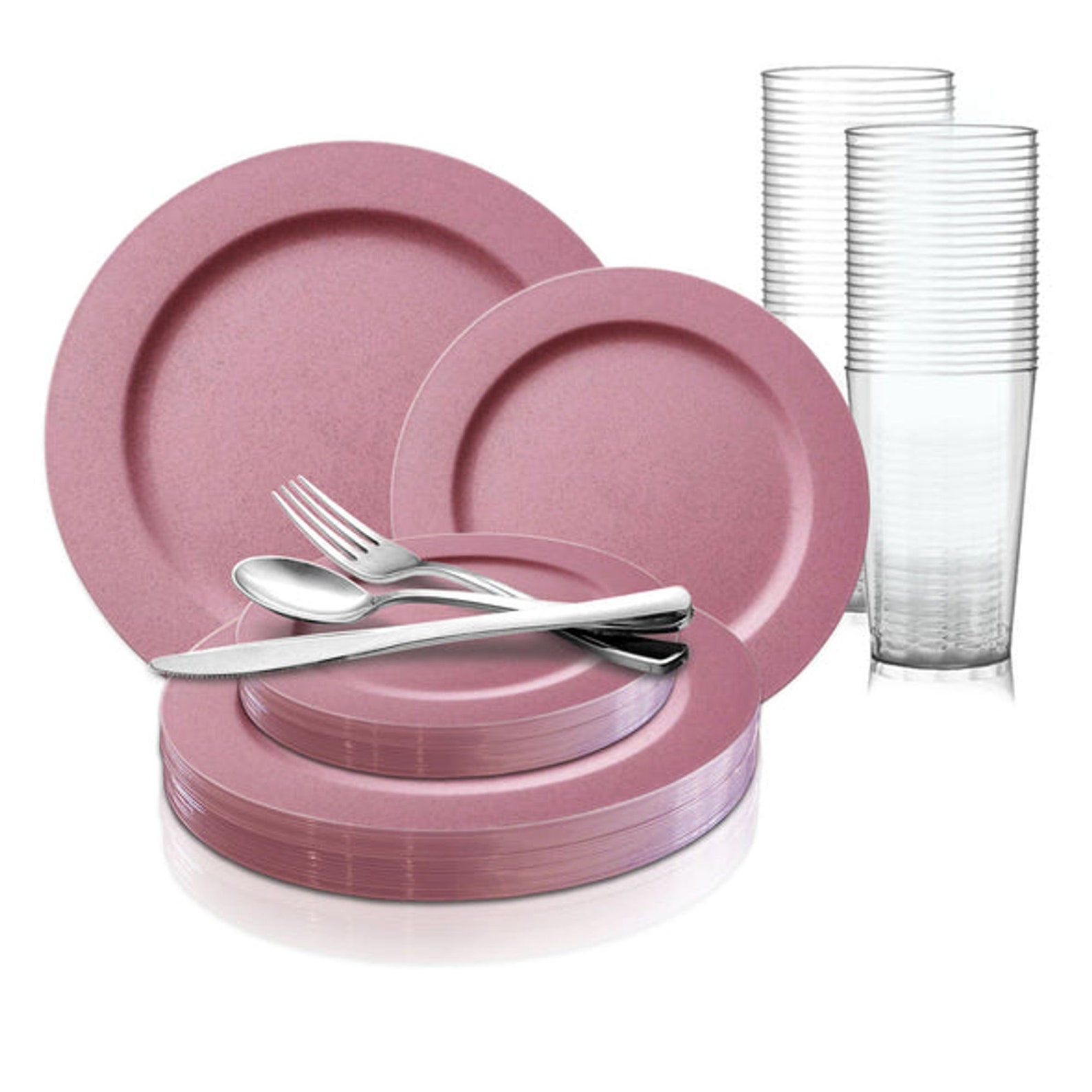 Disposable Plastic Dinnerware Package Matte Vibrant Colors - Etsy