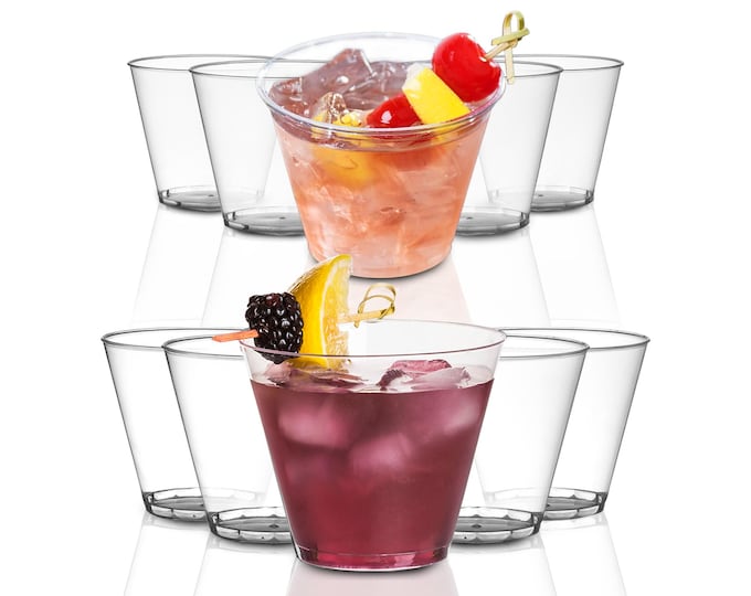 Fancy Disposable Hard Plastic Cups Round Cups Square Cups - Etsy