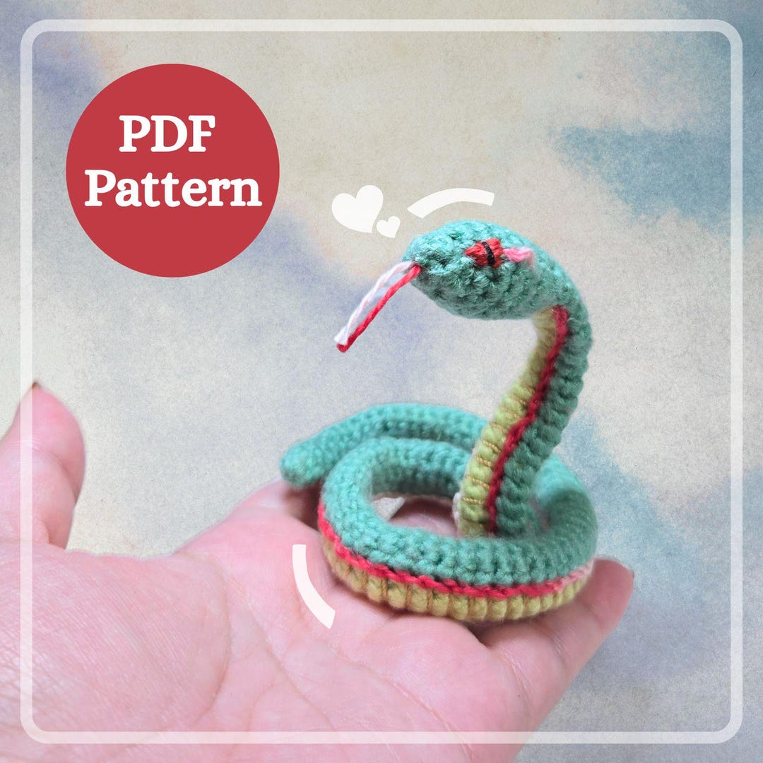No-sew Snake Crochet Keychain Patterns: Easy Amigurumi Pattern With Fun ...
