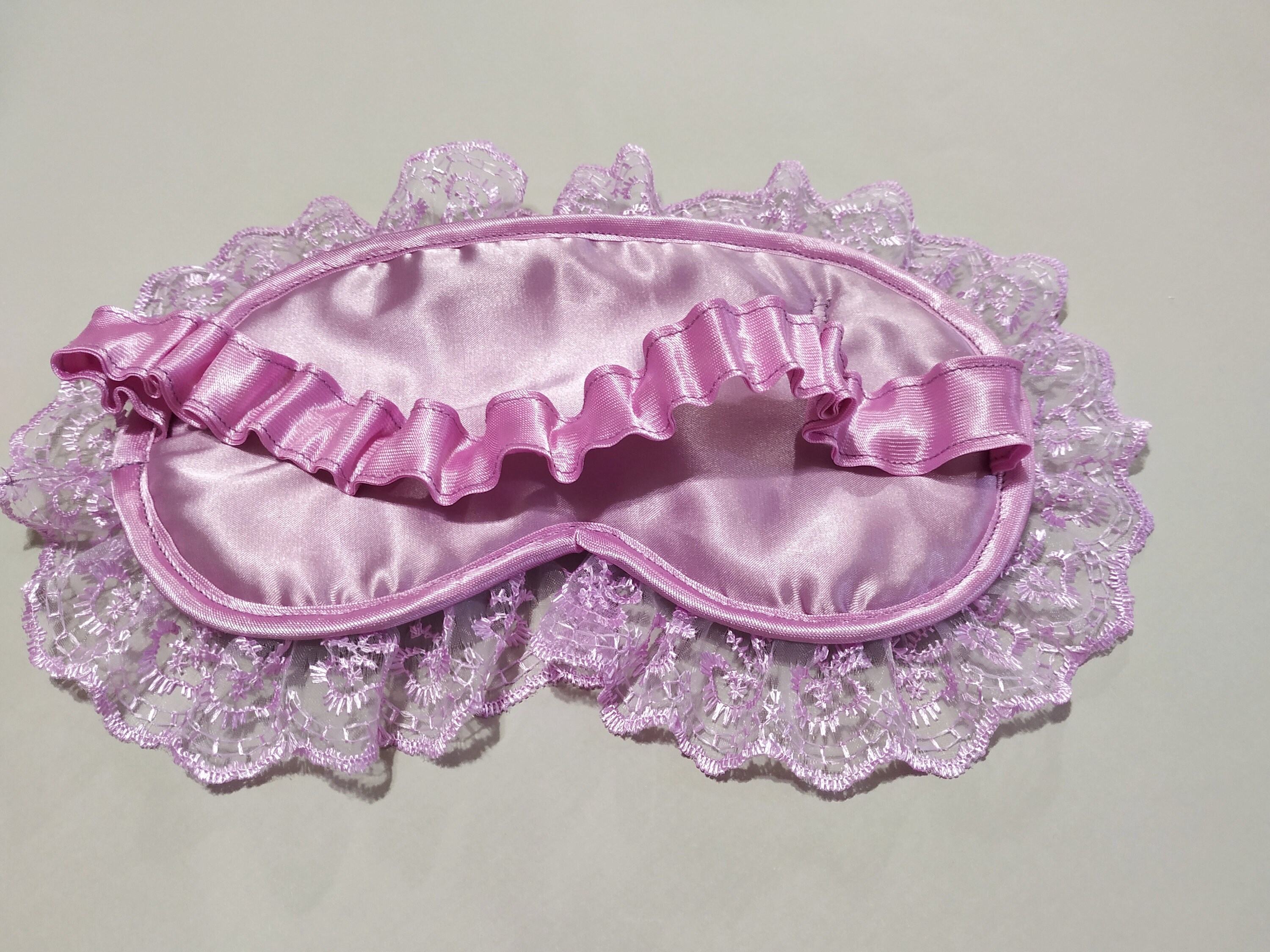 Best Pink, Purple, Lavender Satin & Beautiful Lace Sleep Mask, Amazing ...