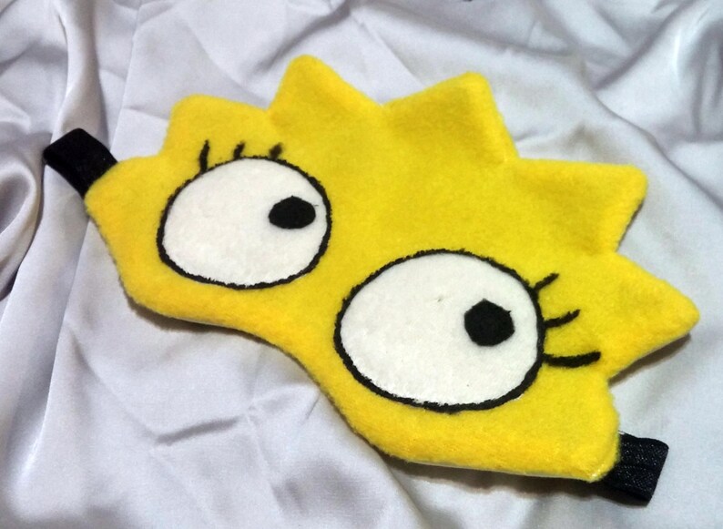 Mask for sleeping Lisa Marie Simpson/ funny yellow | Etsy