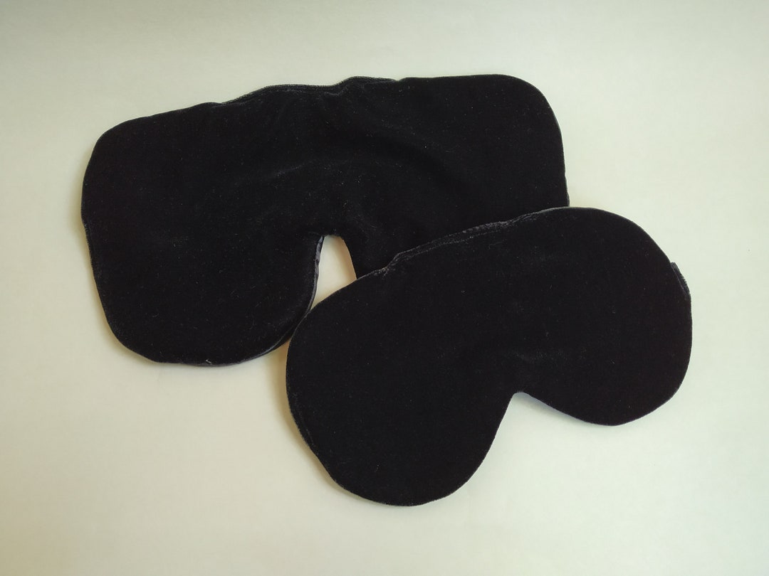 Better Adjustable Oversized or Standard Black Velvet Eye Mask for Gift ...