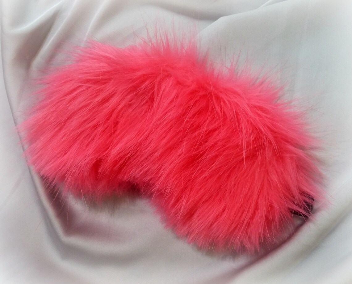 Pink Furry Sleep Mask / Eye Mask / Gift for Her or Him / - Etsy