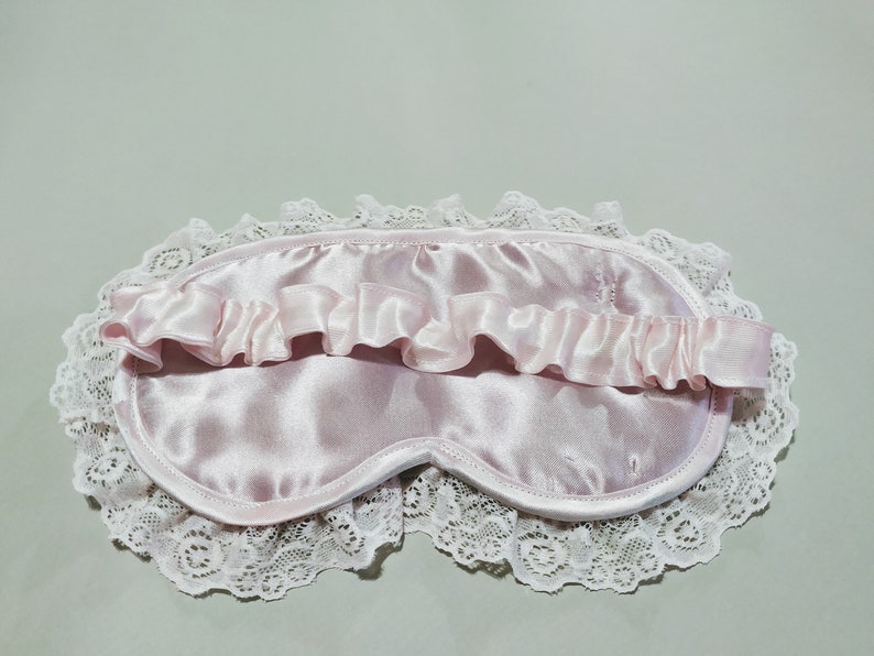 Best Pink Purple Lavender Satin & Beautiful Lace Sleep Mask | Etsy