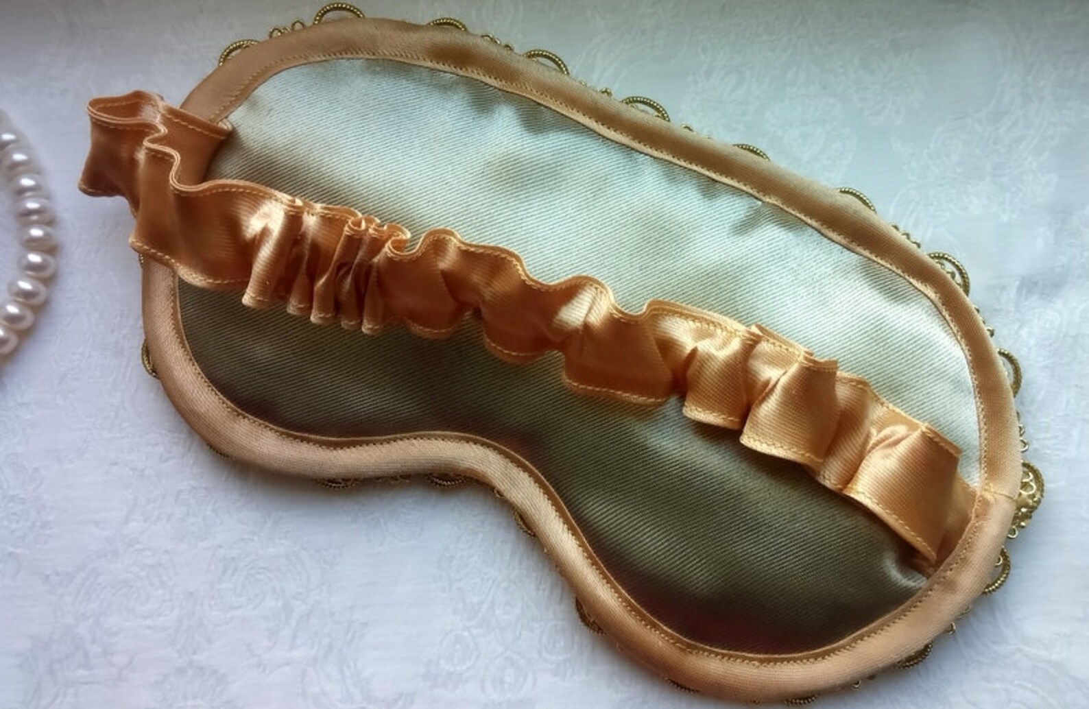 Best Satin With Gold Sleep Mask Amazing Boudoir Style - Etsy