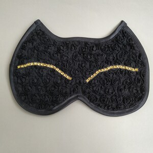 Black 3D Flower Sleeping Mask for Cat Lover Gift Box, Travel Eye Rest ...
