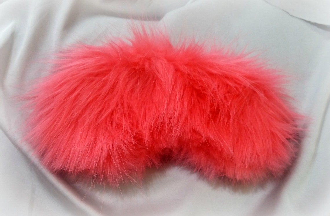 Pink Furry Sleep Mask / Eye Mask / Gift for Her or Him / - Etsy