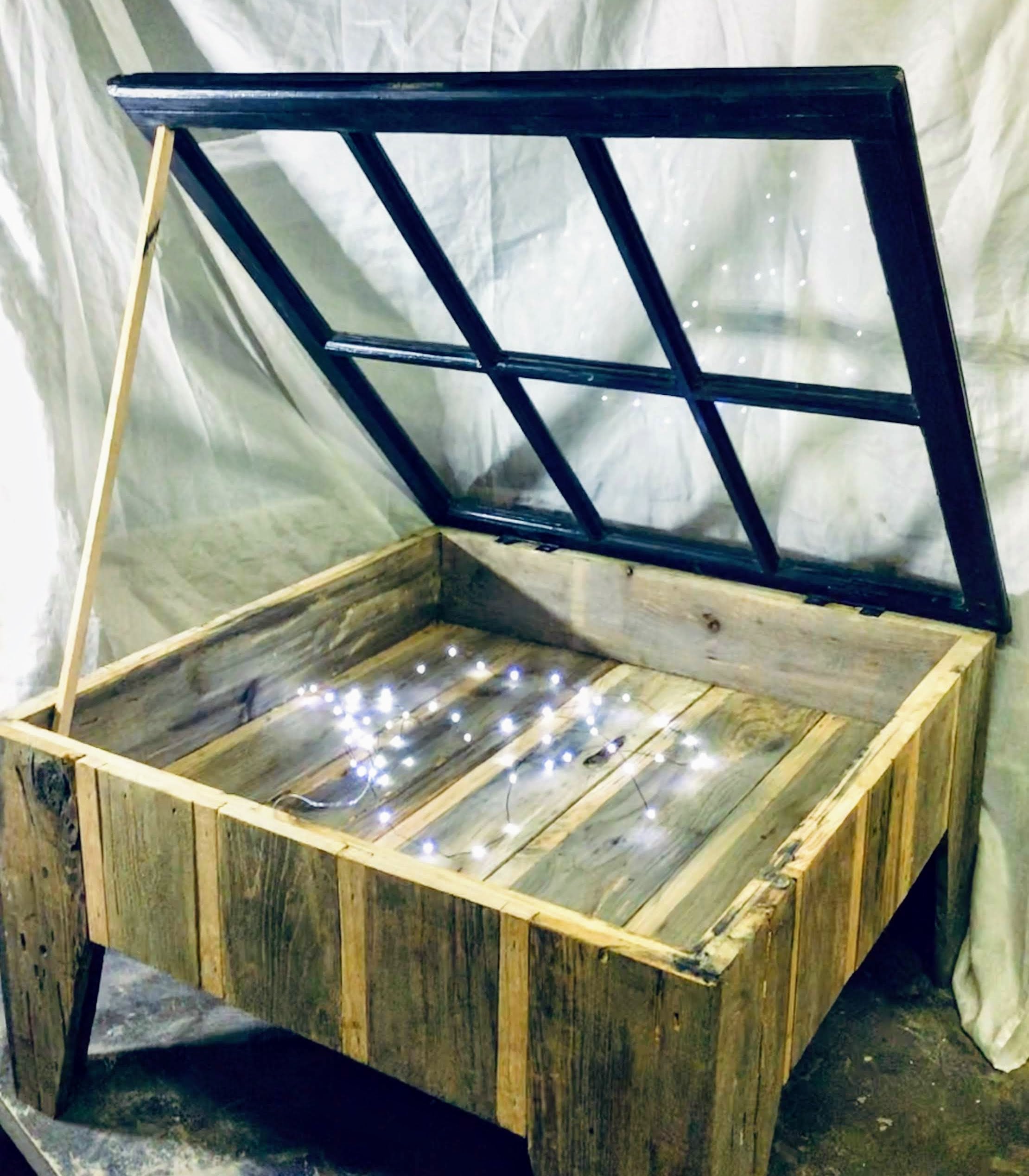 Reclaimed Window Shadow Box Display Coffee Table, Custom Made Table ...
