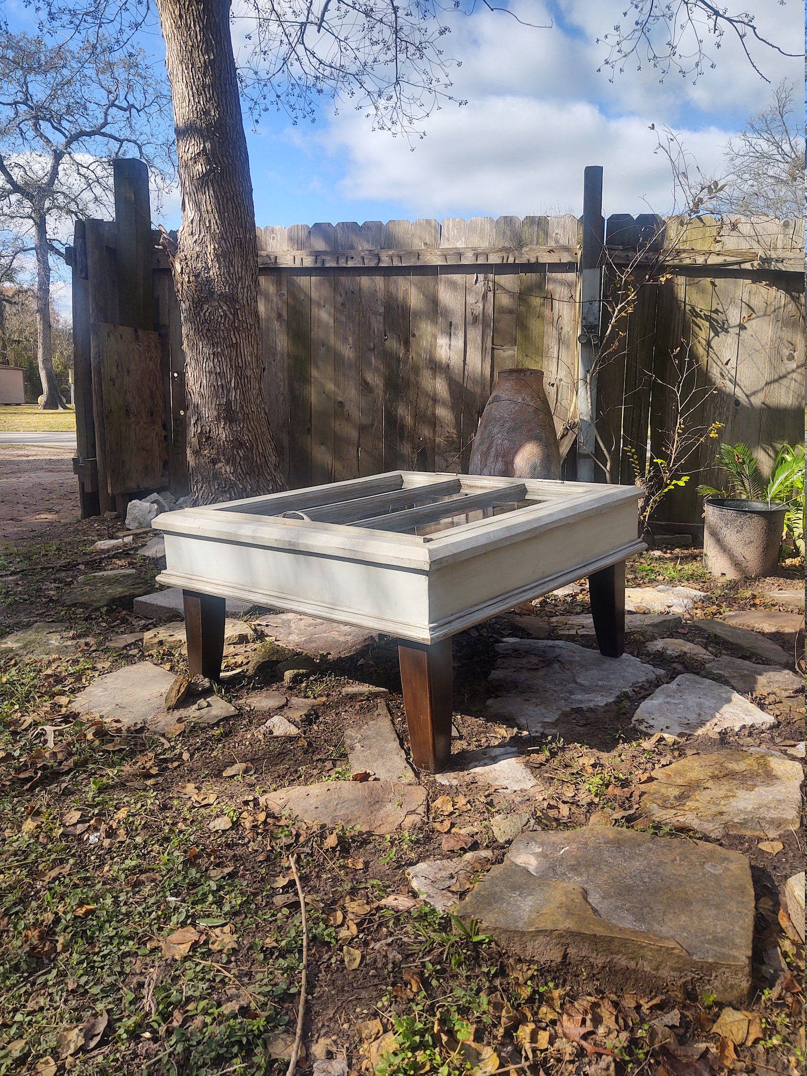 Shadow Box Display Table 3 Pane Antique Window Coffee Table - Etsy