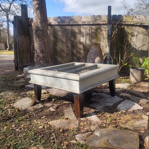Shadow Box Display Table 3 Pane Antique Window Coffee Table Custom Made ...