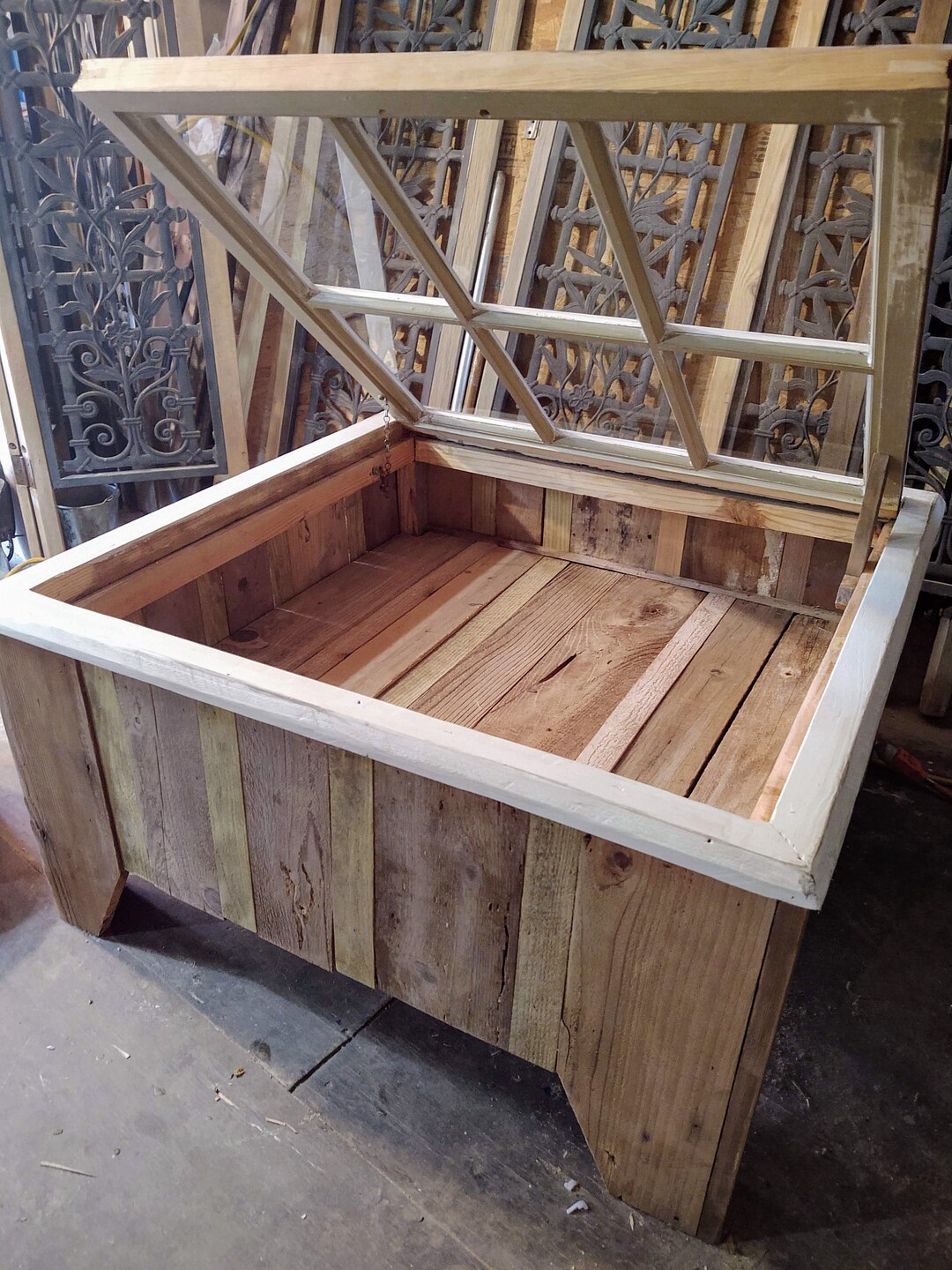 Antique Window Reclaimed Wood Table, Rustic Display Table, Old Window ...