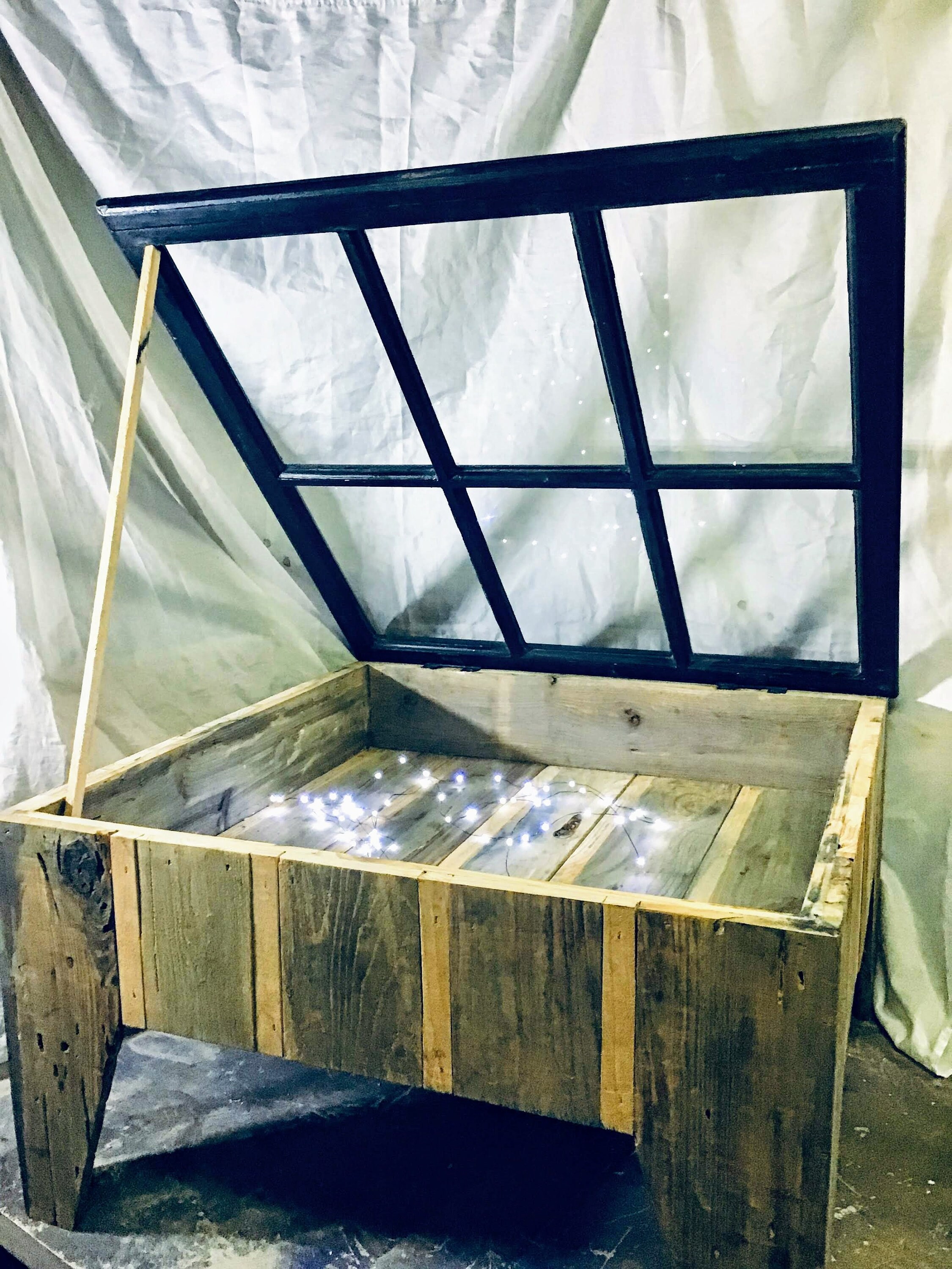 Reclaimed Window Shadow Box Display Coffee Table, Custom Made Table ...