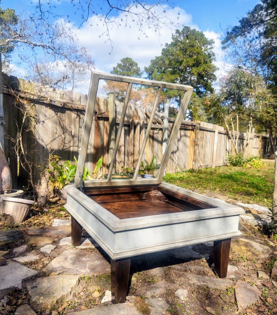 Shadow Box Display Table 3 Pane Antique Window Coffee Table - Etsy