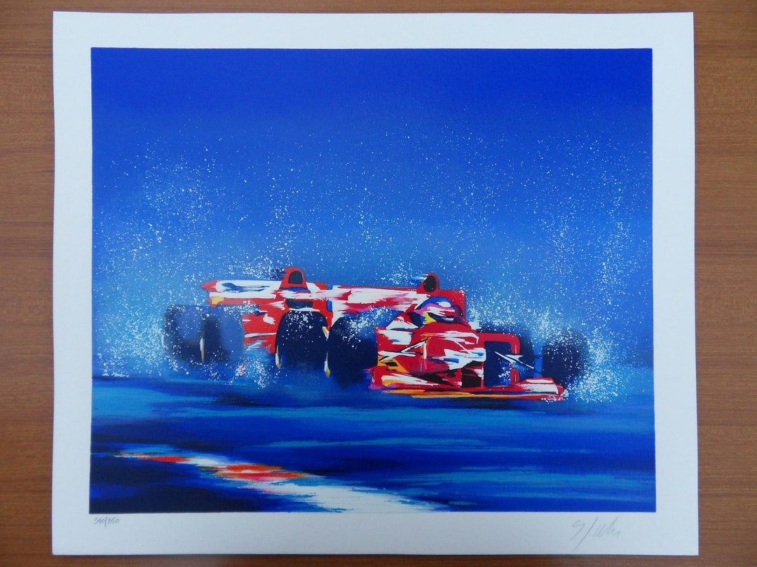Victor SPAHN: Formula 1 Ferrari Duel, Signed and Numbered Screen Print ...