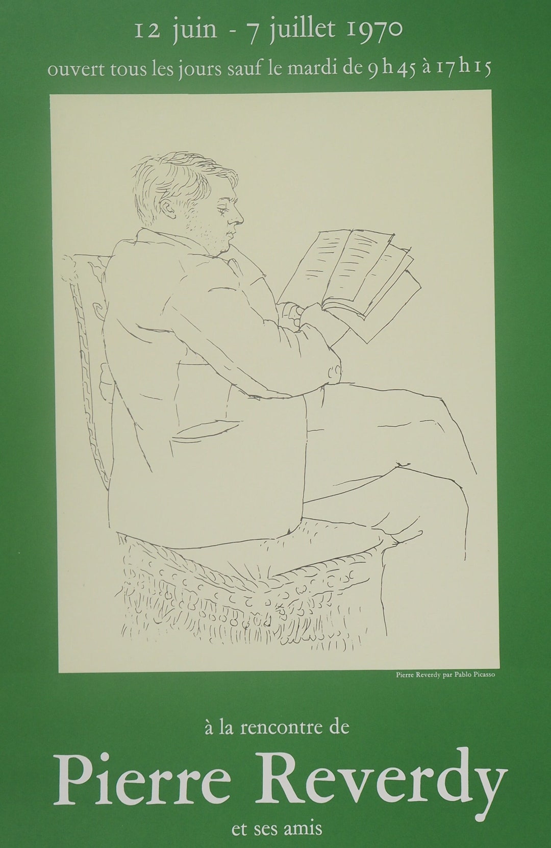 Pablo Picasso: Portrait of a Reader Lithographic Poster, 1970 - Etsy