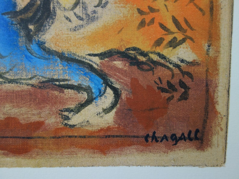Marc CHAGALL : Jacob's Struggle With the Angel Signed - Etsy