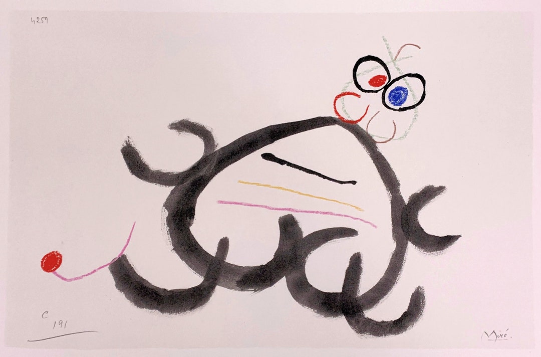 Joan MIRO: Little Surrealist Character, Signed Lithograph - Etsy Canada