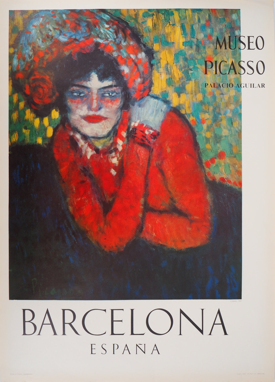 Pablo PICASSO: Waiting woman at the Café Original Vintage Poster ...