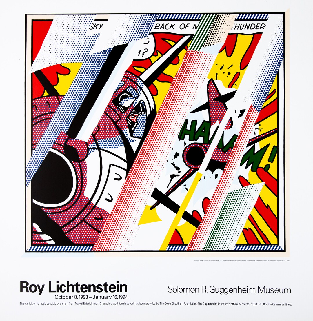 Roy LICHTENSTEIN, Reflections: Whaam, 1993, Lithographic Poster - Etsy