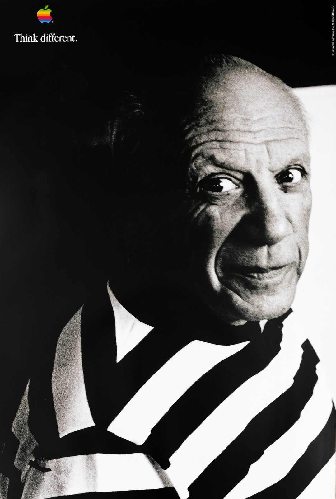 APPLE Think Different: Pablo PICASSO Original Poster - Etsy