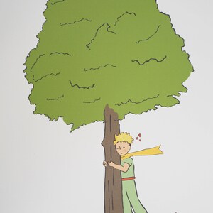 Antoine DE SAINT-EXUPERY: the Little Prince and His Tree Lithograph - Etsy