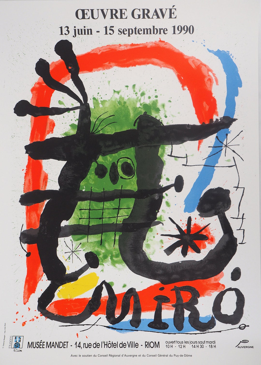 Joan Miro Green Surrealist Character Signed Lithograph - Etsy