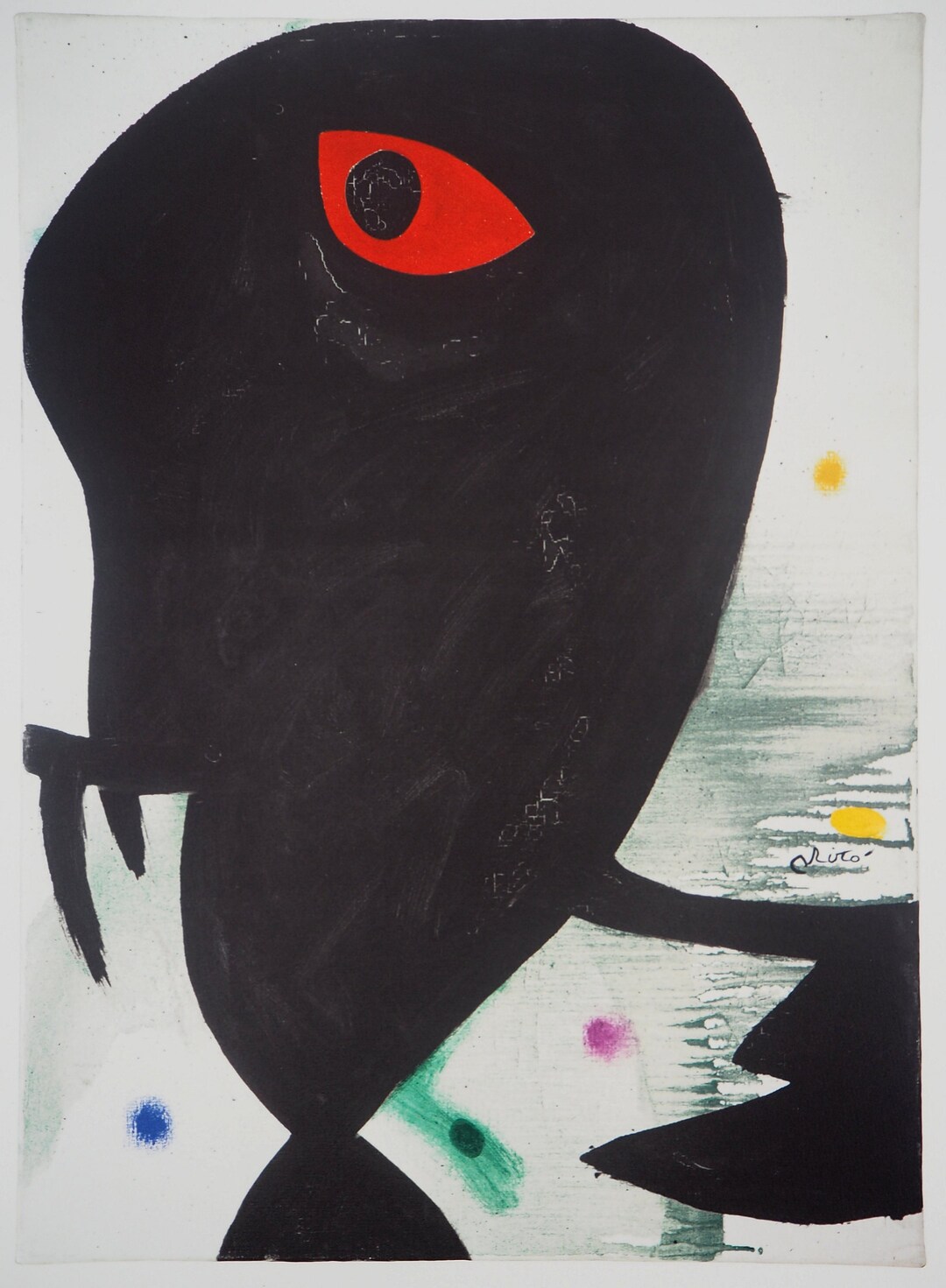 Joan Miro: Surrealist Face, Signed Lithograph With Certificate - Etsy