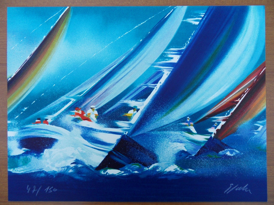 Victor SPAHN: Team Race, Signed and Numbered Screen Print - Etsy