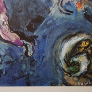 Marc CHAGALL : Jacob's Struggle With the Angel Signed Lithograph With ...