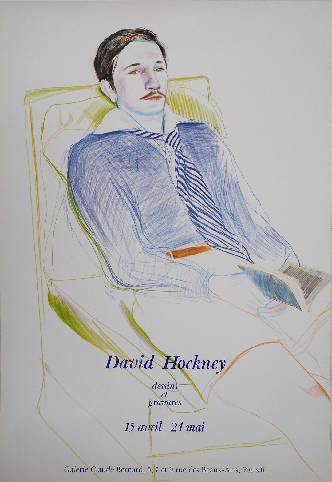 David HOCKNEY: Portrait of a Young Man Original Poster - Etsy