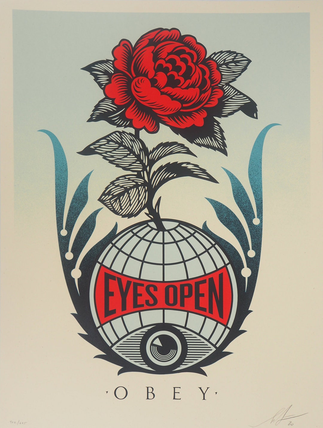 Shepard Fairey obey Giant: Eyes Open Original Signed and Numbered ...