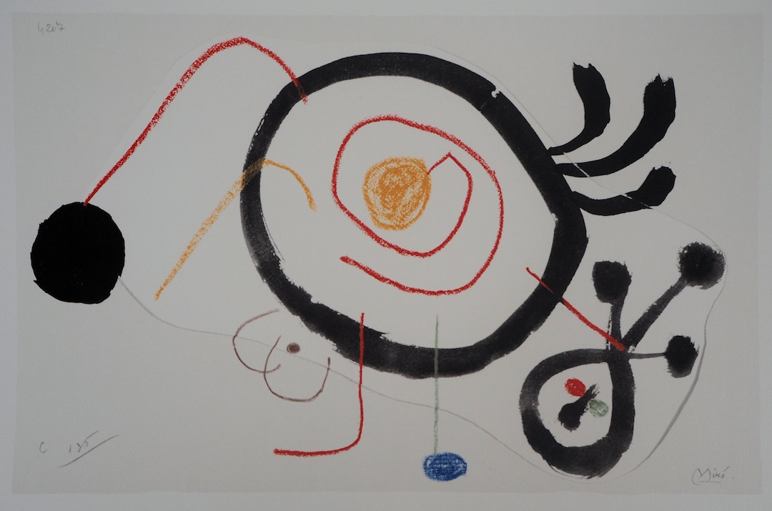 Joan Miro: Dreamlike Creature Signed Lithograph 1987 - Etsy
