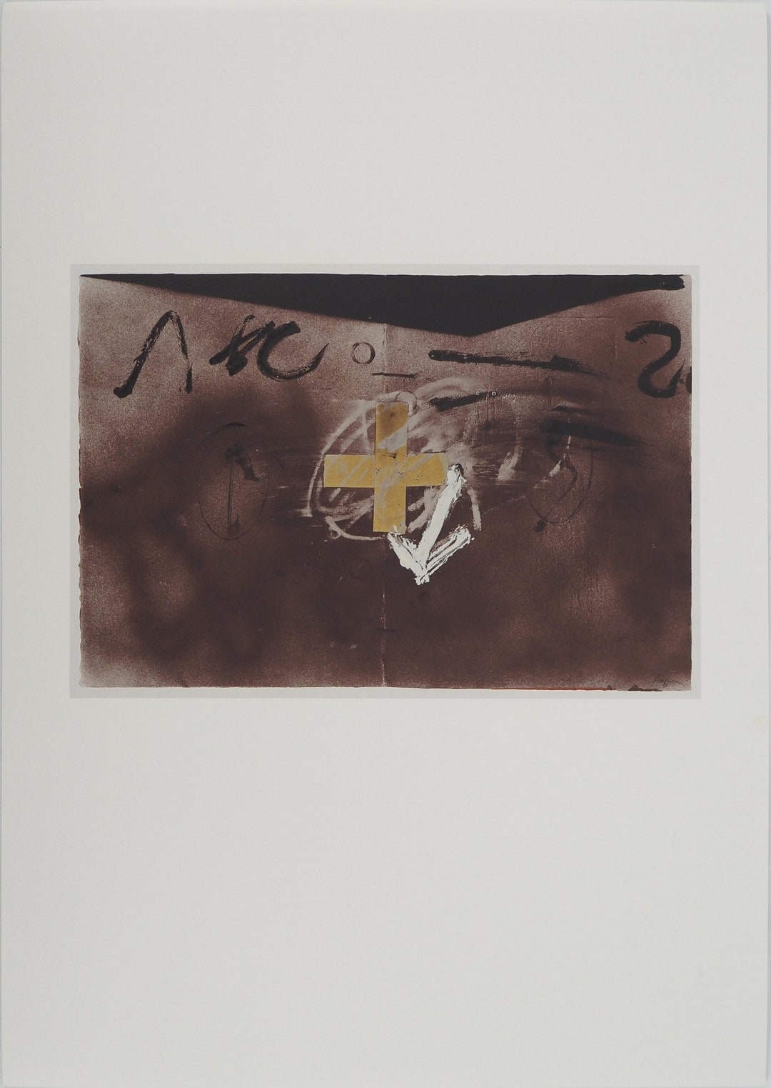 Antoni TAPIES: Composition on the Cross, 1982 Signed Lithograph - Etsy